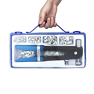 Speder 136pcs Rivet Nut Tool Kit Rivnut Tool Nut Rivet Gun kit Wrench Threaded Insert Rivnut Nutsert M6/ M3/M4/M5/M8 Set for Furniture,Decration,Car,Trailer,Boat,and More