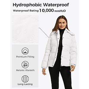wantdo Women's Padding Puffer Jacket Windproof Spring Coats with Hood Beige XL