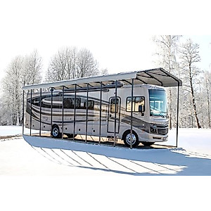 Arrow Carports Galvanized Steel Carport, RV Metal Carport Kit, 14' x 42' x 14', Eggshell