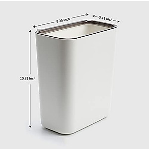 Hanging Trash Can for Kitchen Cabinet Door, Wall Mounted Garbage Bin for Bedroom Bathroom RV (2.2 Gallon/ 8.4L)
