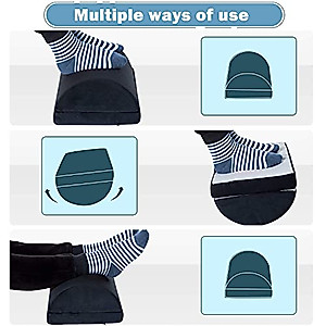 Foot Rest for Under Desk at Work, Adjustable Desk Footrest for Office Chair & Gaming Chair,Ergonomic Footrest Pillow Desk Foot Stool for Home Airplane Car to Relieve Back Knee Pain