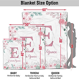 Jump Up Personalized Baby Monogram Blanket,Pink Baby Blanket Monogram,Monogram Blanket Baby,Monogram Blankets,Monogrammed Baby Blanket,Baby Blanket Name,Floral Baby Blanket