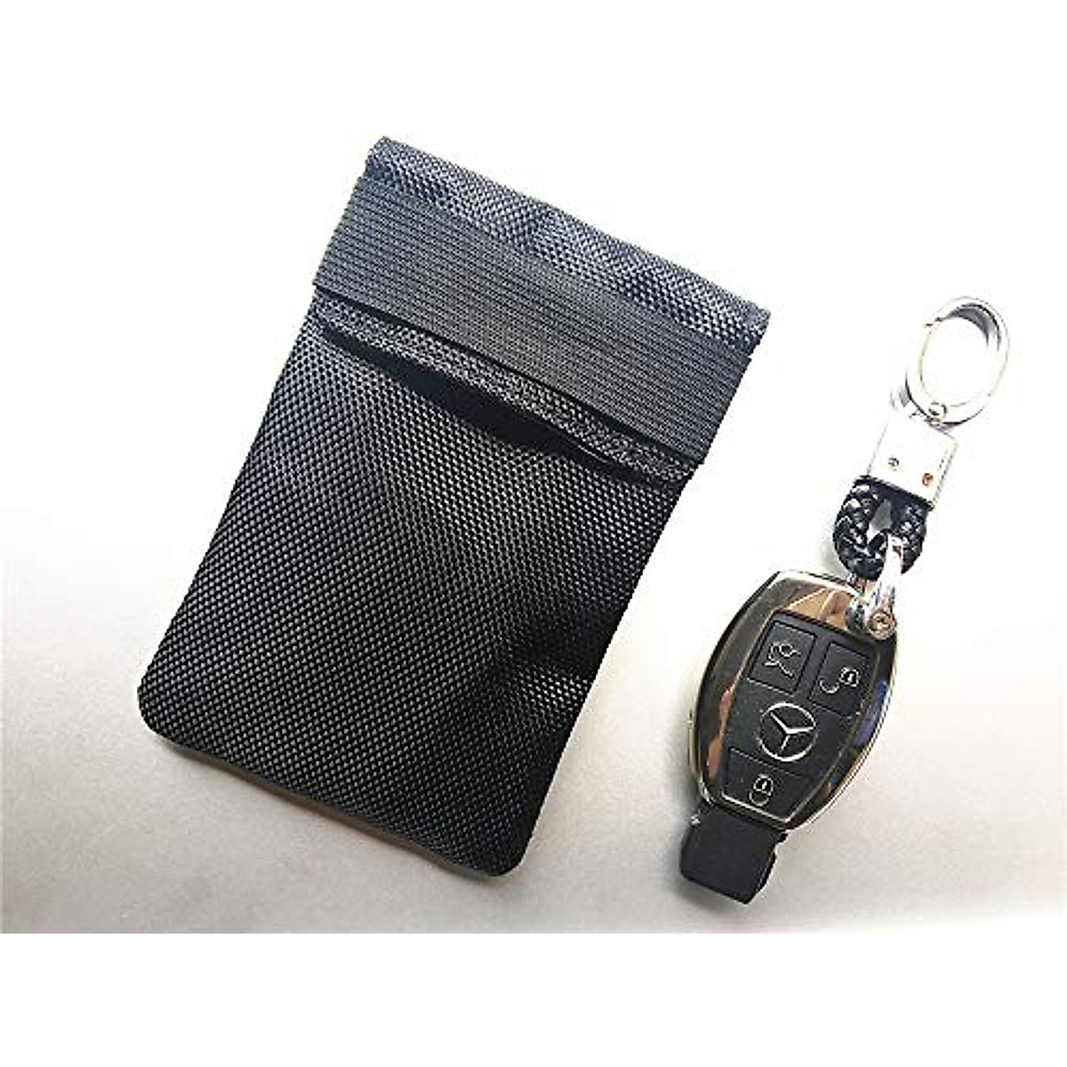 Faraday Bag for Key Fob,Faraday Cage Protector - Car RFID Signal Blocking, Anti-Theft Pouch, Anti-Hacking Case Blocker,Executive Privacy, Travel Security,2 Pack