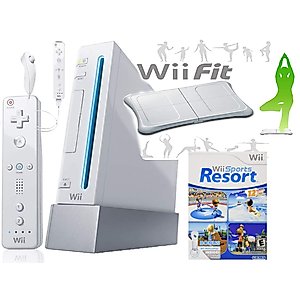 Wii Console System with Wii Sports Resort Game with TWO MotionPlus Attachments