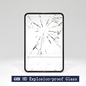 Abelockand 22" x 30" Black Rectangle Matte Black Metal Framed Bathroom Mirror, Wall Mounted Black Vanity Mirror, Horizontally or Vertically