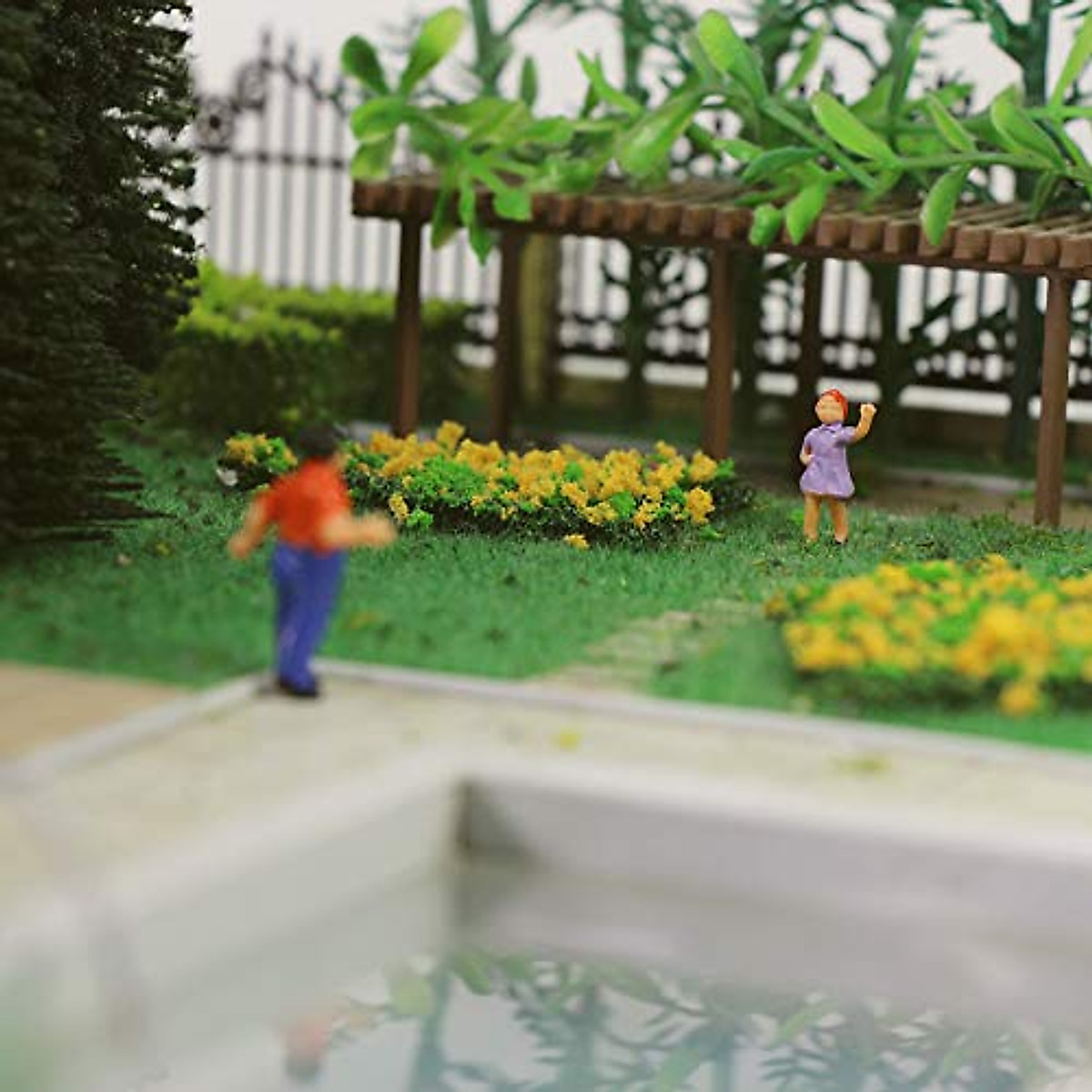 P100W 100pcs 1:87 Painted Figures HO Scale Standing People Assorted Poses Model Trains