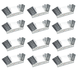 Hardwire LED Emergency Light Standard with Adjustable Heads, Backup Battery, UL Certified 12 Pack
