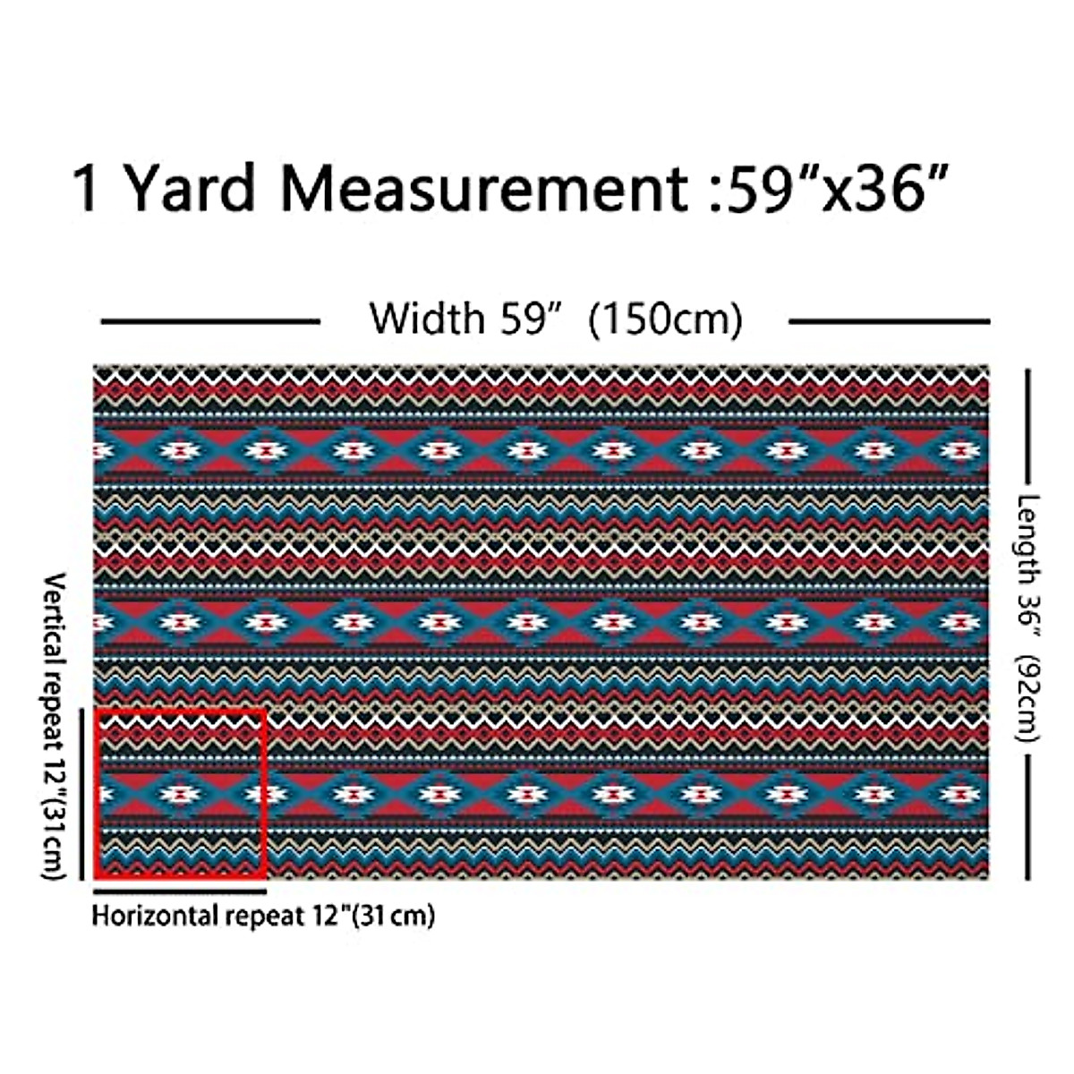 Tribal Upholstery Fabric for Chairs, Boho Stripe Geometric Fabric by The Yard, Aztec Line Decorative Fabric for Home DIY Projects, Retro Geometric Exotic Indoor Outdoor Fabric, 3 Yards