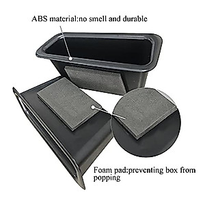 VESUL Front Row Door Side Storage Box Compatible with Volvo S60 2009-2017 2018 V60 2009-2017 2018 Armrest Phone Container Door Organizer Handle Pocket ABS Tray Insert Glove Pallet