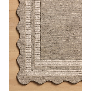 Loloi Chris Loves Julia Scottie Collection SCO-01 Fog/Ivory 2'-6" x 9'-9", .87" Pile Height, Runner Rug
