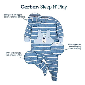 Gerber Baby Boys 2-Pack Sleep 'N Play Blue Fox 3-6 Months