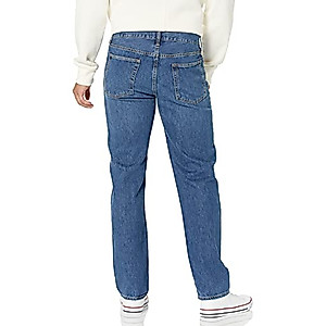 GAP Mens Straight Fit Jeans, Medium Indigo, 32W x 32L US
