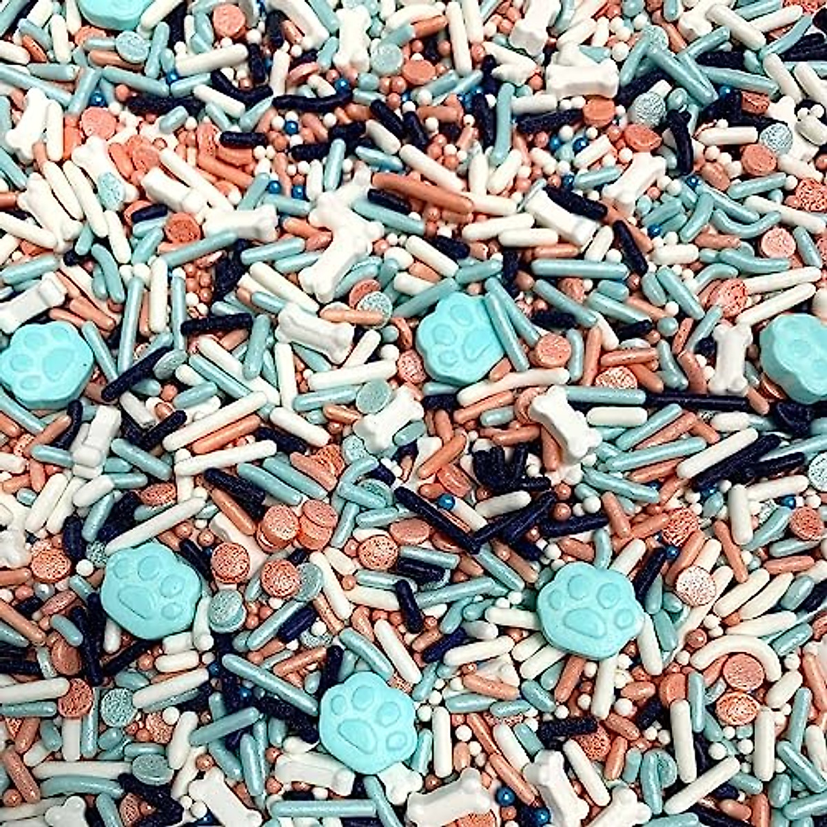 COOL MOM SPRINKLES Blue Dog Paw Sprinkles (4 oz.) – Bluey Themed Birthday Sprinkles for Decorating Cakes, Cupcakes, Cookies & Desserts – Mixed in the USA/Gluten-Free