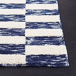 Safavieh Easy Care Collection Machine Washable 6' x 9' Navy/Ivory ECR109N Modern Contemporary Geometric Living Room Dining Bedroom Area Rug