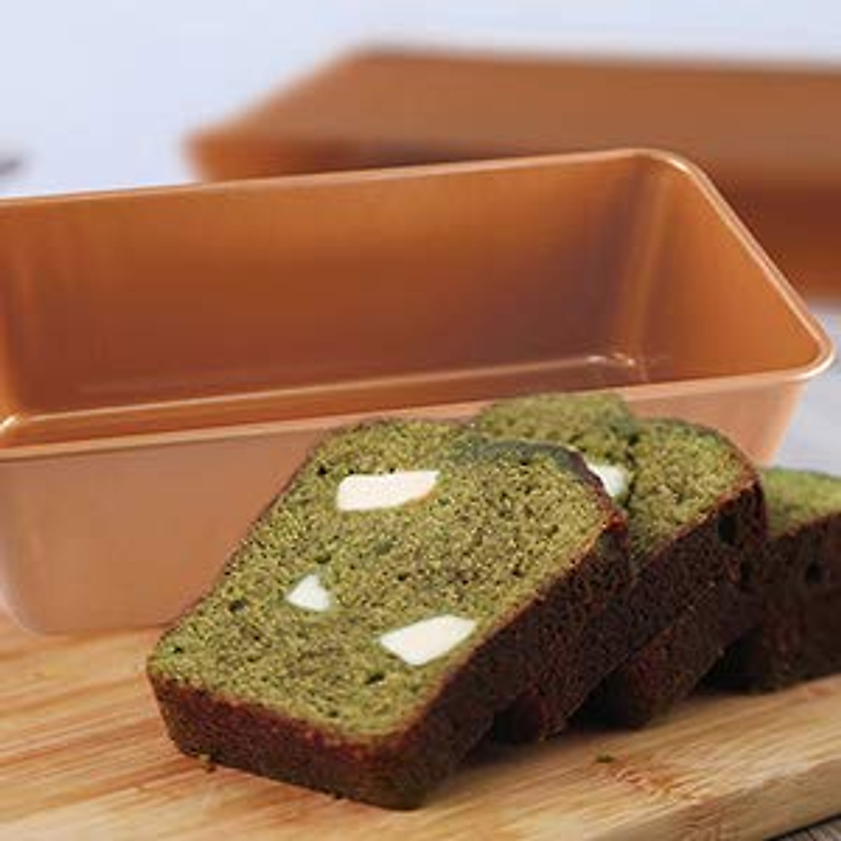 Non-Stick Meatloaf Pan 2-Piece Healthy Meatloaf Set Copper Coating With Removable Tray Drains, Oven and Dishwasher Safe (COPPER MEATLOAF PAN)