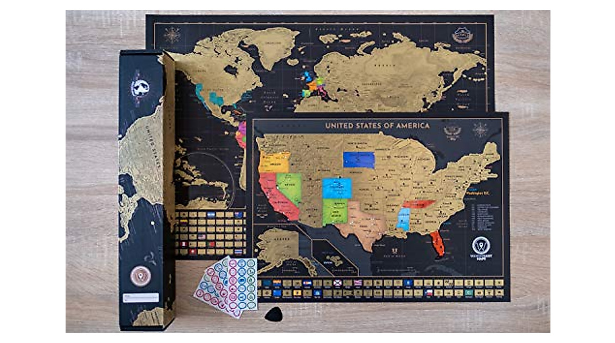 Scratch Off World & US Maps - Explore & Track Your Travels