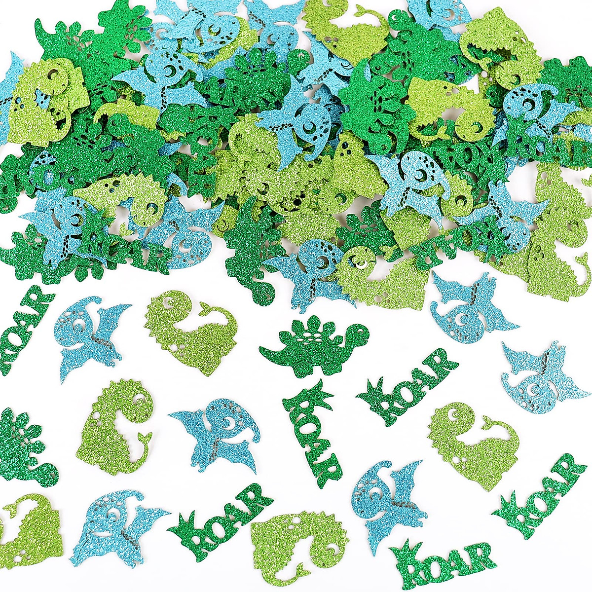 Keaziu 200PCS Dinosaur Confetti Cute Dino Theme Roar Birthday Party Baby Shower Table Confetti Kids Boys Girls Table Confetti Party Decoration for Baby Shower Children Birthday Party Decor