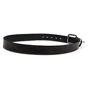 Bed|Stu Drifter - Belts for Men - Spot Clean - Single Metal Buckle - Unisex Belt - Vegetable-tanned Leather Black Abrasive 40 One Size