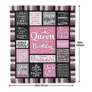 Atokker Birthday Gifts for Women, Birthday Gifts for Women Friendship, Women Birthday Gift Ideas, Happy Birthday Gifts for Women, Gifts for Women Who Have Everything Throw Blanket 60"x50"