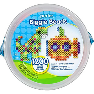 Perler 439458 BIGGIE Beads 1,200/Pkg, Assorted Colors