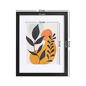 eletecpro 11x14 Picture Frames Set of 10, Picture Frame Collage Wall Decor Display 8x10 Photo With Mat or 11x14 without Mat, Home Decor Gallery Wall Frame for Wall Mounting, Black