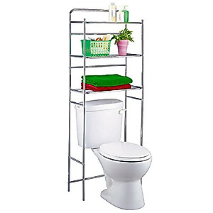 Tatkraft Tanken - Over The Toilet 3-Tier Shelf, Bathroom Space Saving Rack, 23.4 x 10.2 x 59.6 inch.
