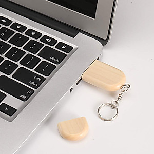 Novelty Wood USB 3.0 Flash Drive 32GB Data Storage Memory Stick USB Stick Pendrive with Wooden Box (Wood)