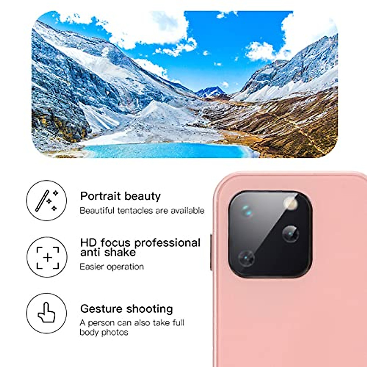 Mini Smartphone 3G, GSM 2.5Inch 1GB 8GB Quad Core Android Cell Phones for Android 6.0, Built in 1580mAh Lithium ion Battery, Kids Mobile Phone Dual SIM Card Phone Kid(Pink)