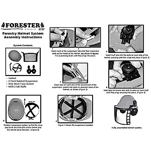 Forester Protective Clothing - OEM Forestry Cutter Combo Kit Apron Chaps Helmet Face Shield Ear Muffs Safety Glasses Arborist Equipment Chainsaw Pants Logging Tools Helmet Accessories Orange