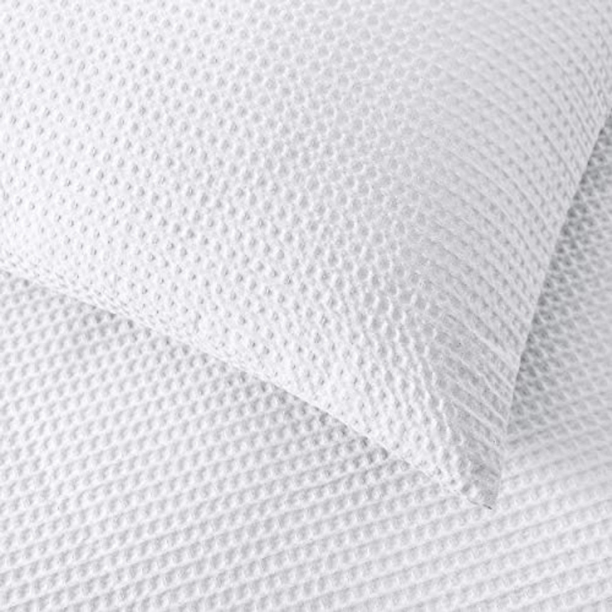 Vera Wang - Queen Comforter Set, Luxury Cotton Bedding with Matching Shams, Medium Weight & Ideal for All Seasons (Waffle Pique Queen, White)