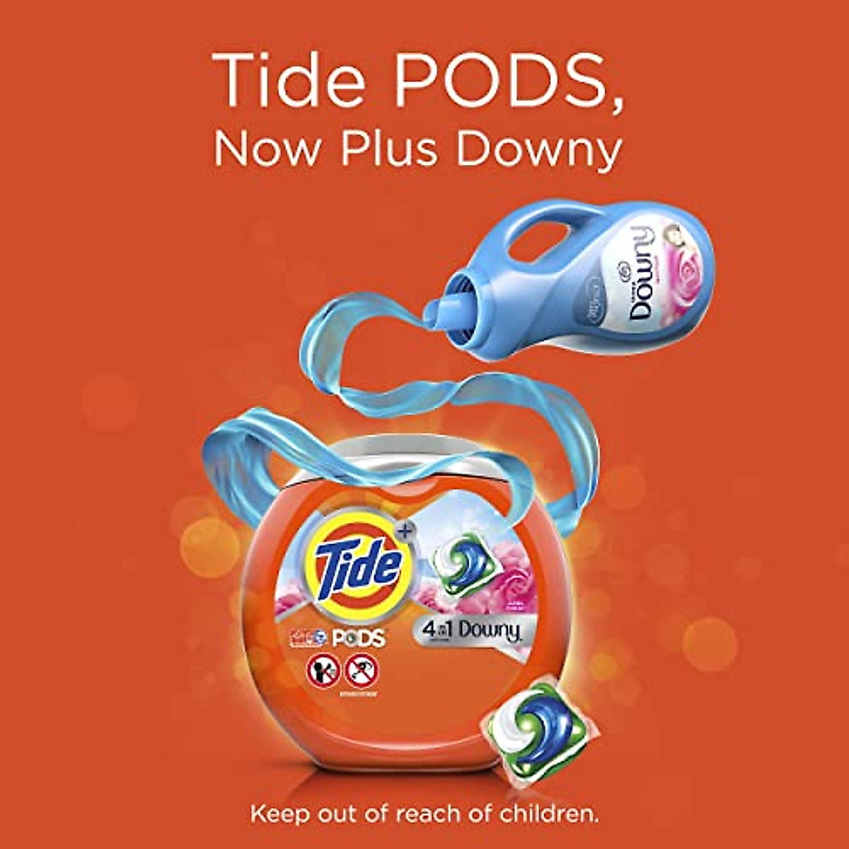 Tide PODS with Downy, Liquid Laundry Detergent Pacs, April Fresh, 85 count