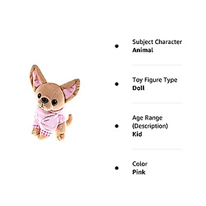 SUSHAFEN Stuffed Dog Puppy Toy Dog Plush Toy Soft Doll Stuffed Animal Pillow Birthday Gift Present Cute Dog Ornaments Decoration Handicraft House Desktop Decoration Prop,17cm/6.7"