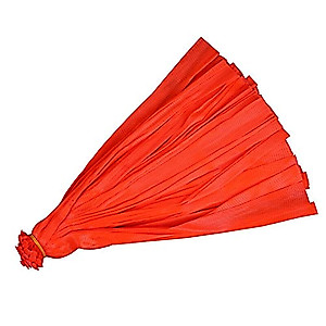 Reusable Produce Bag 15 inch mesh Storage Bags Comes with Loop-Style Closures for Grocery Shopping & Storage of Fruit Vegetable seadfood Garden Produce-Eco Friendly Net Bags 100pack