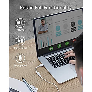 Anker USB-A to Lightning Audio Adapter Cable, MFi Certified Female Lightning Dongle, Supports Volume Control and Mic for Headphones, Earphones, Earbuds, and More.