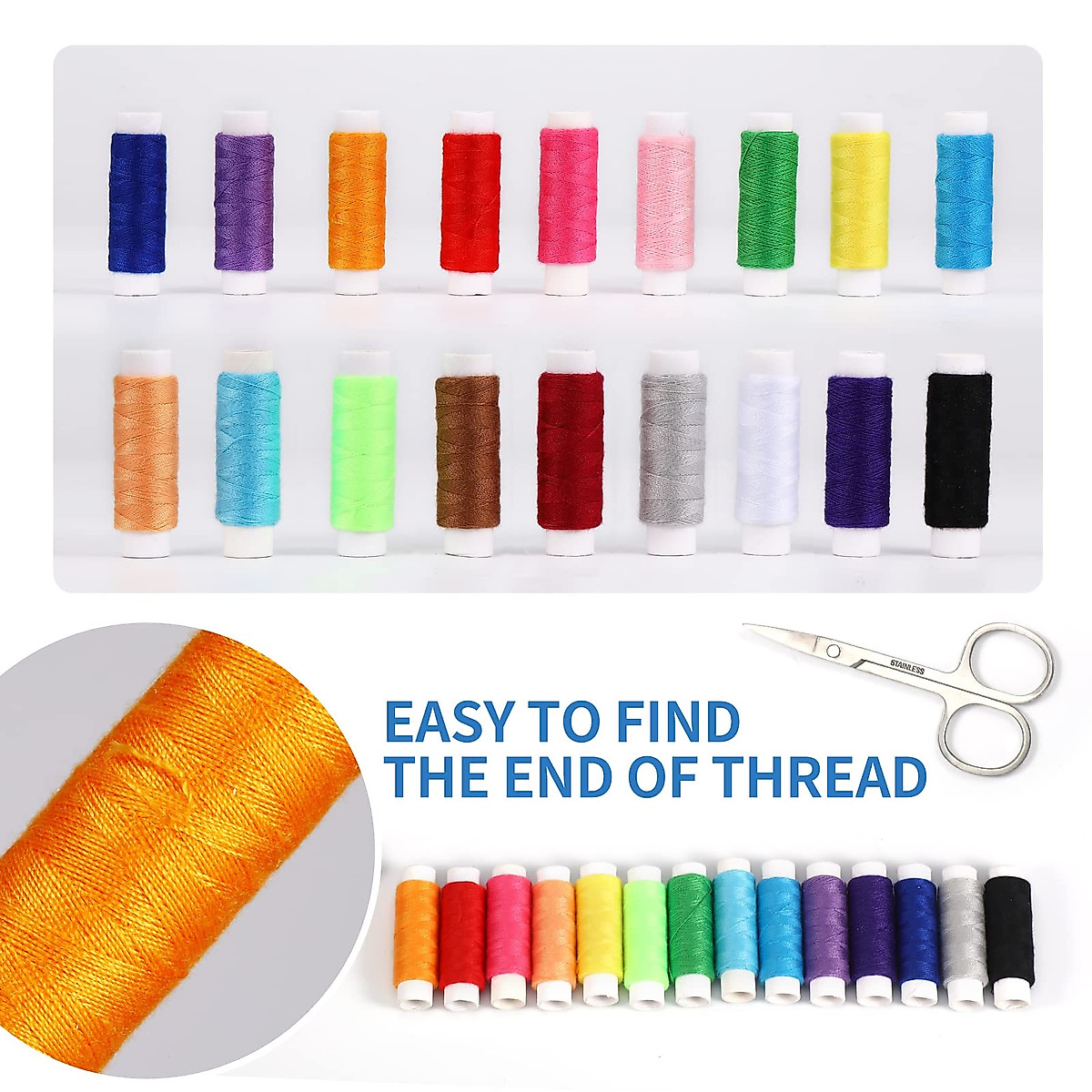 Sewing Kit for Adults and Kids,Marcoon Needle and Thread Kit with Sewing Supplies and Accessories Contains Scissors, Measure Tape,Seam Ripper,Suitable for Home, Travel, Beginner, Emergency