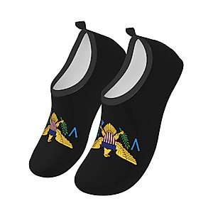 Us Virgin Islands Flag Water Shoes Outdoor Exercise Aqua Socks Adult Water Shoes Necessities for Men Women Water Games