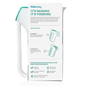 FridaBaby Control The Flow Polypropylene ABS Rinser|Bath Time Rinse Cup with Easy Grip Handle and Removable Rain Shower