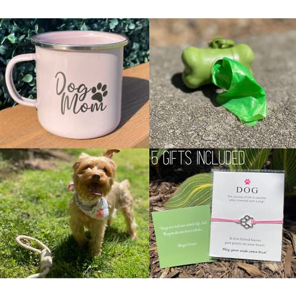 Dog Mom Gifts for Women - Adorable Gift Box for Dog Lovers Congratulate a Dog Mom Gift Basket - 6 Gifts Included - Dog Birthday Present - Puppy Gifts for New Dog Owner