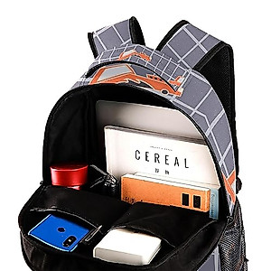 Sportcar Pattern In Doodle Style Durable Laptops Backpack Computer Bag for Women & Men Fit Notebook Tablet