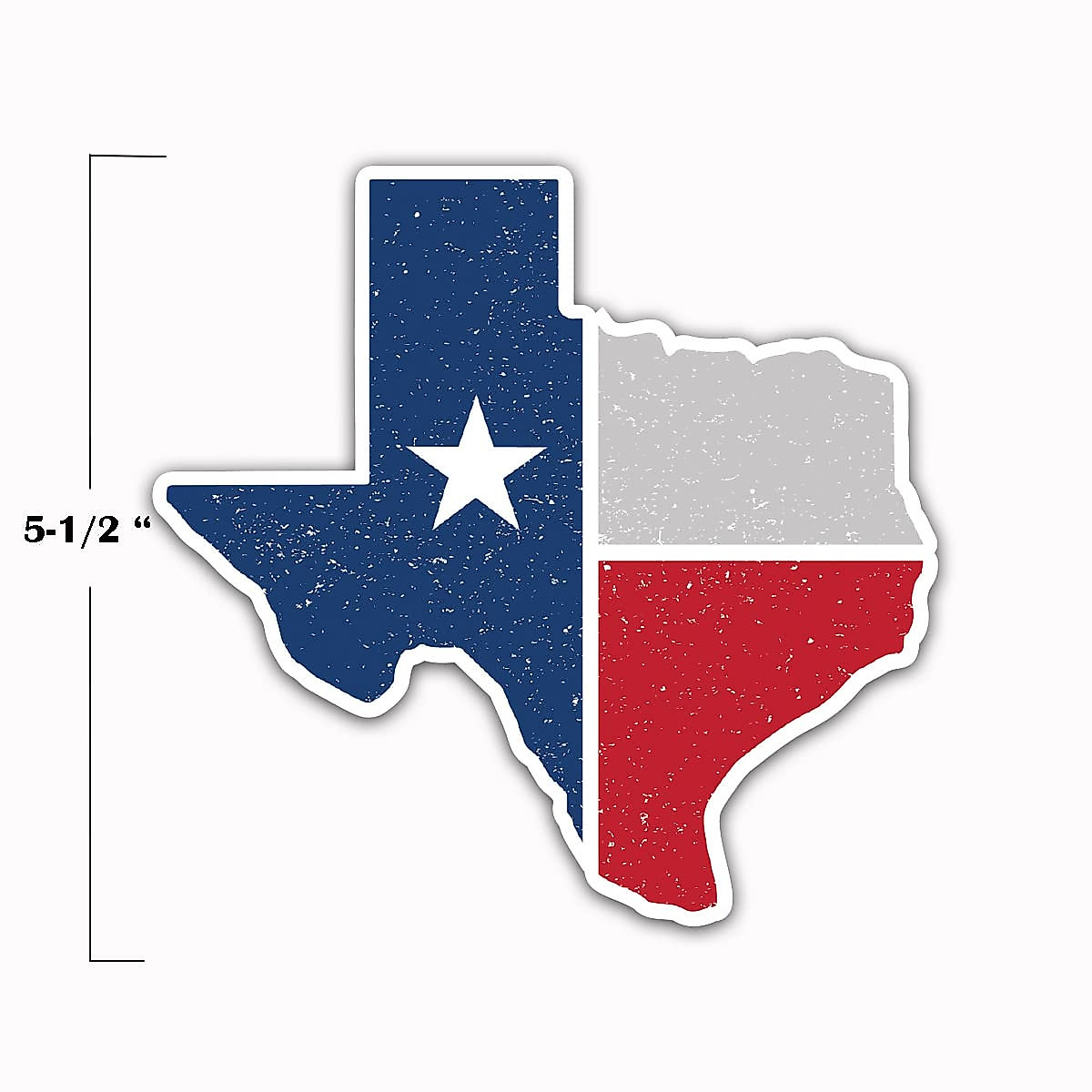 JP's Parcels Car Bumper Sticker Magnet Sign - 5x5 in. Refrigerator Tool Box Magnets Texas State Map Red White and Blue Star