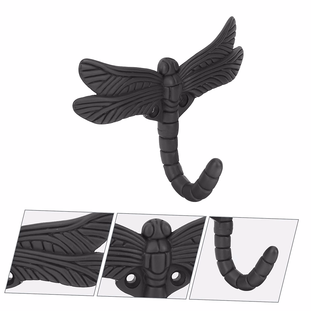 Cabilock 5 Sets Dragonfly Hook Wall Mounted Key Holder Outdoor Decor Plain Hats Bag Wall Door Hooks Robe Hooks Dragonfly Key Hanger Retro Wall Hanger Dragonfly Hanger Jacket Bath Towel