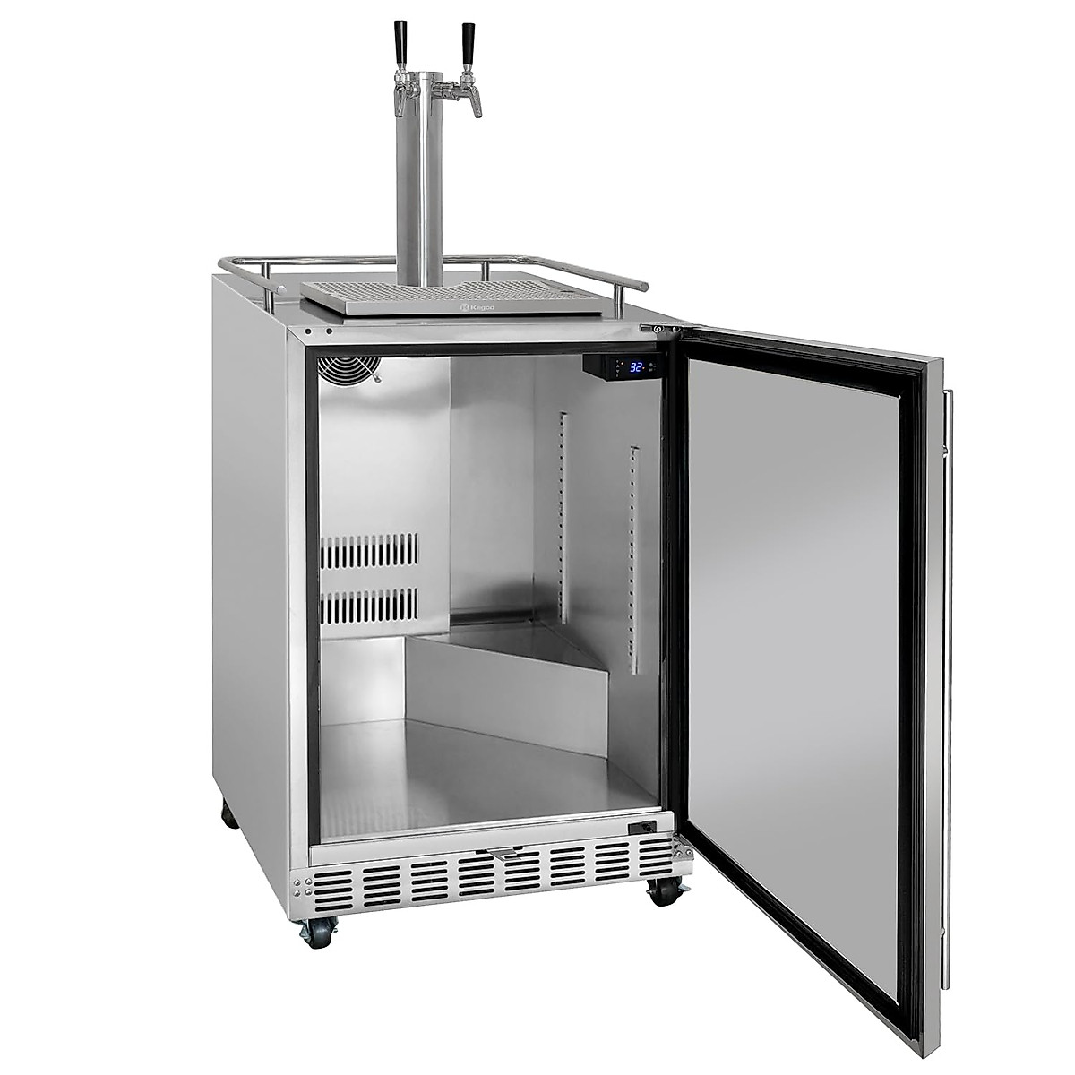 Kegco Kegerator 24" Wide Dual Tap Stainless Steel Commercial Beer Dispenser HK38SSC-2