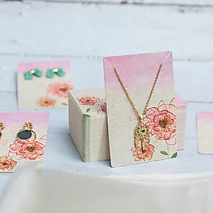 Necklace Display Cards With Bags Earring Display Cards Sets Earring Packing Holder Cards With bags Jewelry Packing For Earring Necklace Jewelry Packing 100Pack Paper 100Pack Bags 3.5" x 2.4"