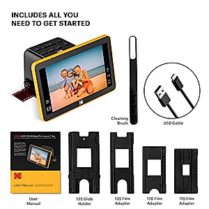 KODAK Slide N SCAN Digital Film Scanner 7" Max - Negatives Film and Slide Digitizer with Large 7” LCD Screen, Convert Color & B&W Negatives & Slides 35mm, 126, 110 Film to High Resolution 22MP JPEGs