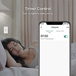 BroadLink Smart Touch Wall Light Switch, 1-Gang Single Live Wire Switch, No Neutral or Capacitor Required, Glass Panel, Works with Alexa, Google Home and IFTTT, Hub Required (with Hub)