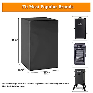 Tonhui Cover for Masterbuilt 40-Inch Electric Smoker, Smoker Grill Cover Heavy Duty Waterproof (23.2 x 16.9 x 38.6 inch)