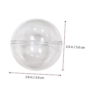 NOLITOY 25pcs Claw Machine Ball for Kids Clear Capsules Vending Machine for Kids Clear Fillable Ornaments Capsule for Gumball Machines Clear Round Ornaments Plastic Ball White tub