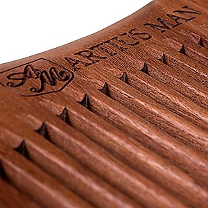 Hand Made Artius Man Sandalwood Wide Tooth Beard Comb