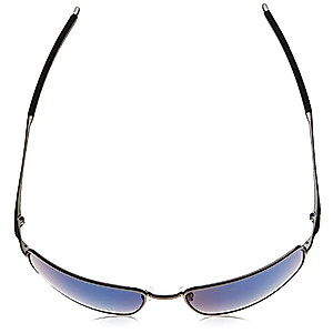 Oakley Men's OO4075 Square Wire Rectangular Sunglasses, Carbon/Grey Polarized, 60 mm