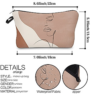 Deanfun Makeup Case Small, Cosmetic Zipper Bag Waterproof for Purse Mini, Women Cute Traveling Accessories Pouch for Ladies Thanksgiving Christmas Gifts(D2-55419)